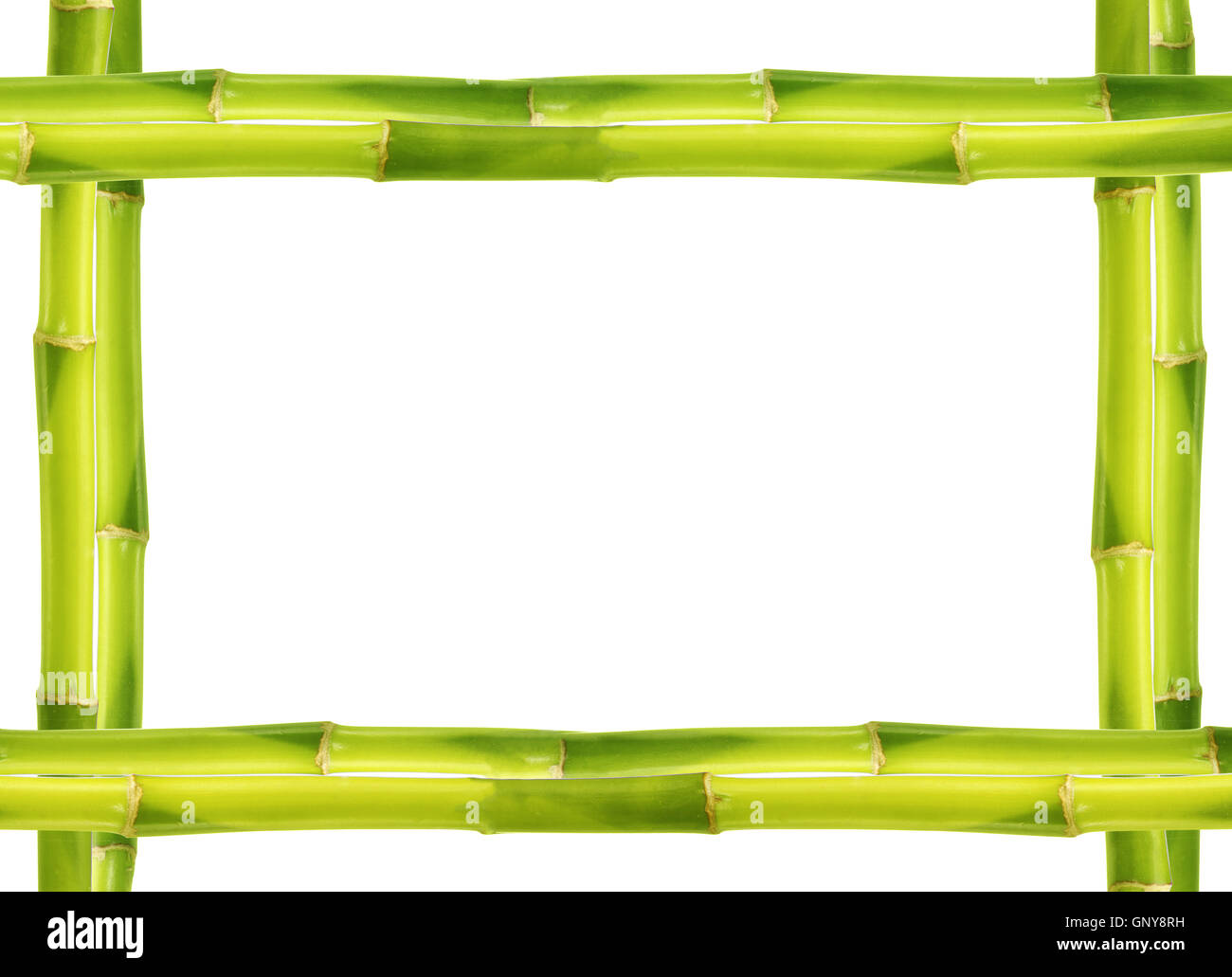 Bamboo frame made of stems Stock Photo - Alamy