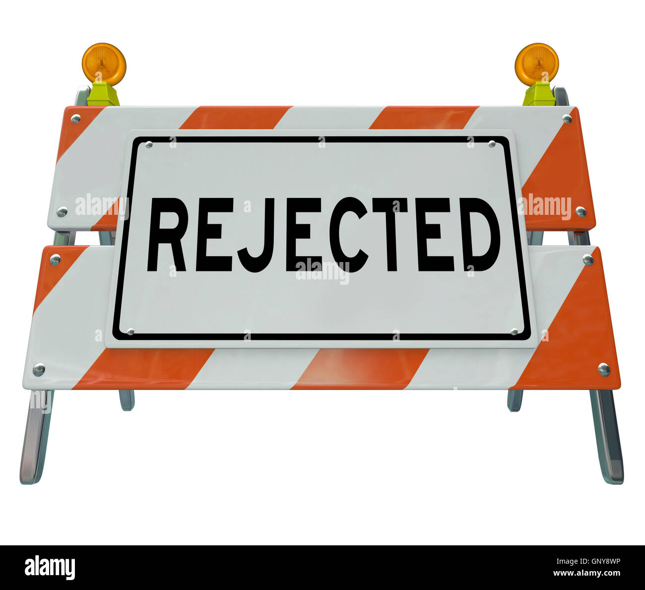 Rejected Blockade Barrier Denied Access Refusal Reply Stock Photo - Alamy