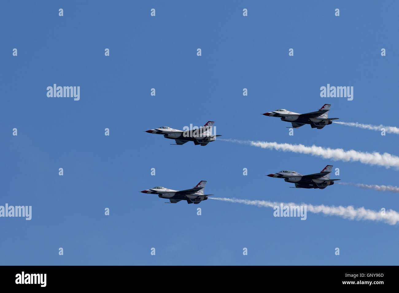 NEW YORK CITY, USA -MAY 23: U.S. Air Force Thunderbirds Team performing ...