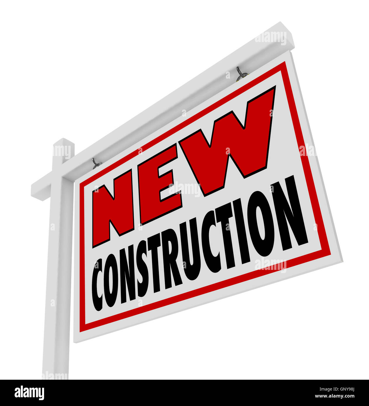 New Construction House for Sale Sign Home Real Estate Stock Photo - Alamy