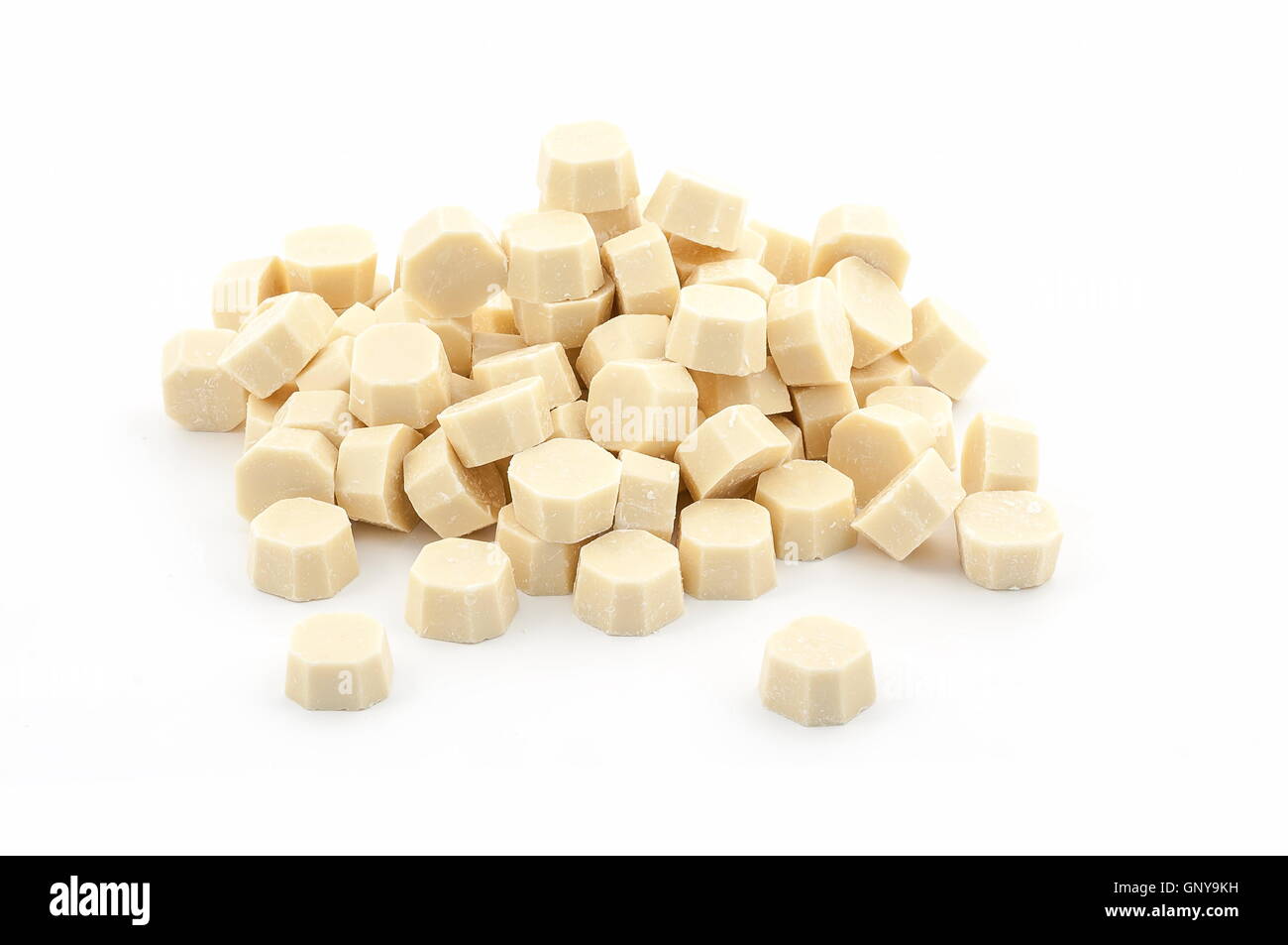 Isolated white chocolate block Stock Photo - Alamy