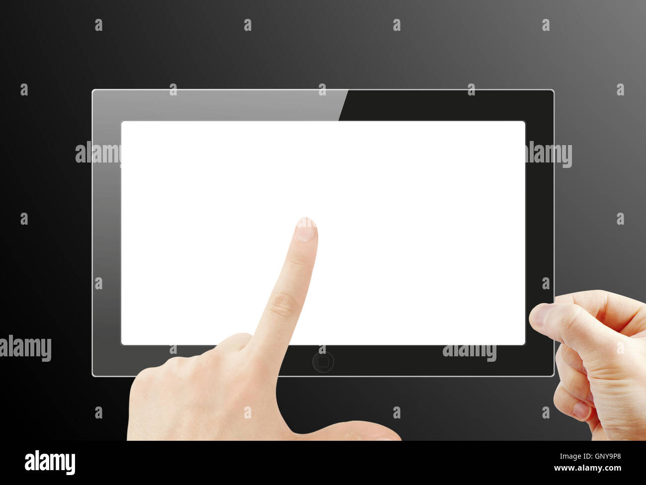 Black generic tablet pc, 3d render Stock Photo - Alamy