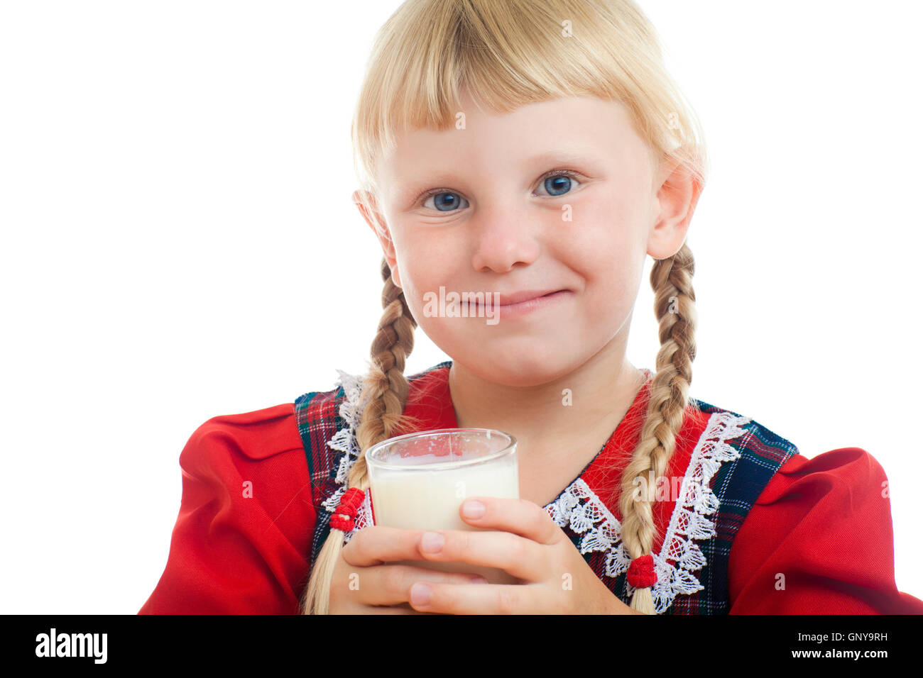 girl with milk Stock Photo - Alamy