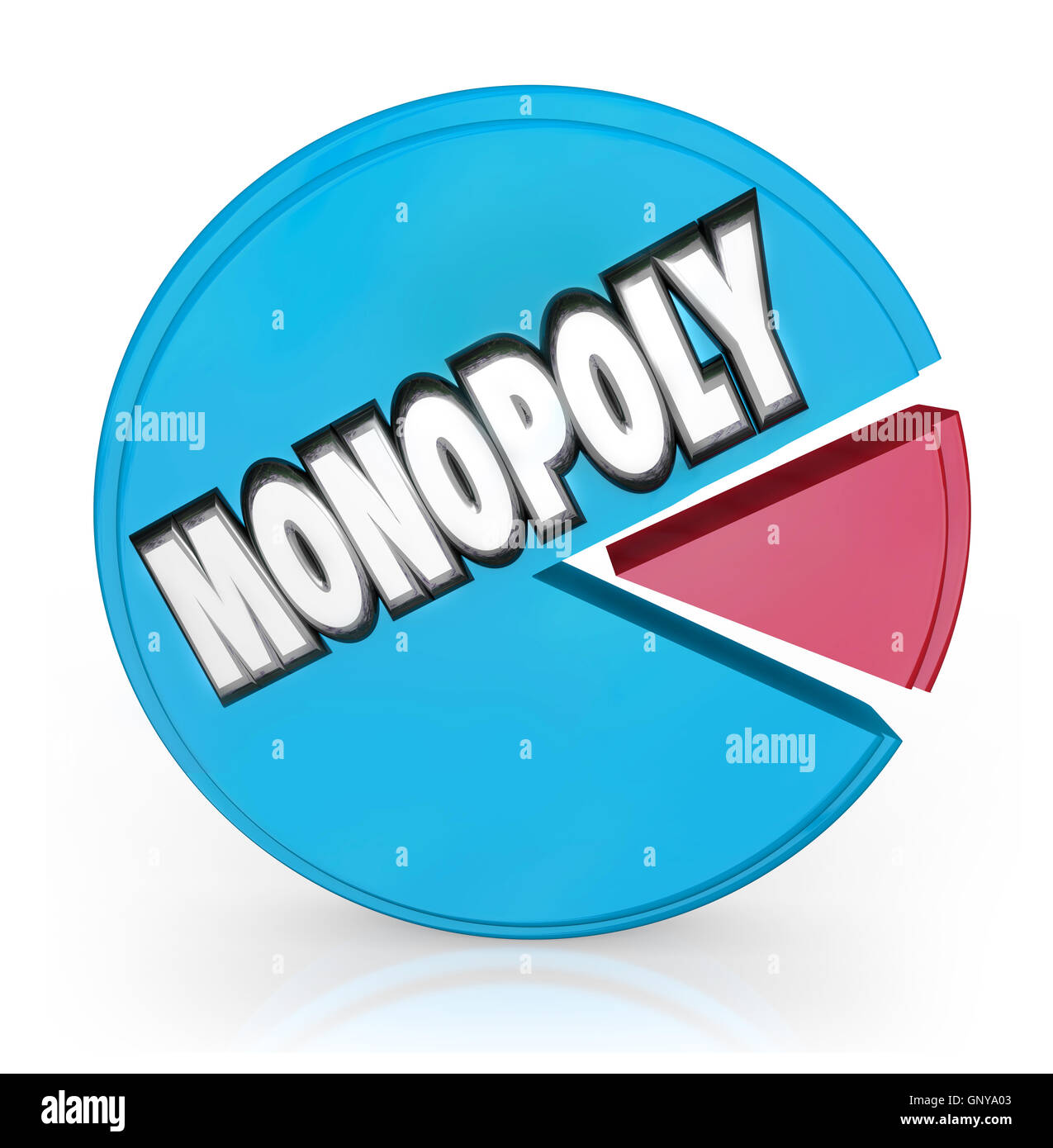 Monopoly Pie Chart Market Leader Unfair Competition Stock Photo - Alamy