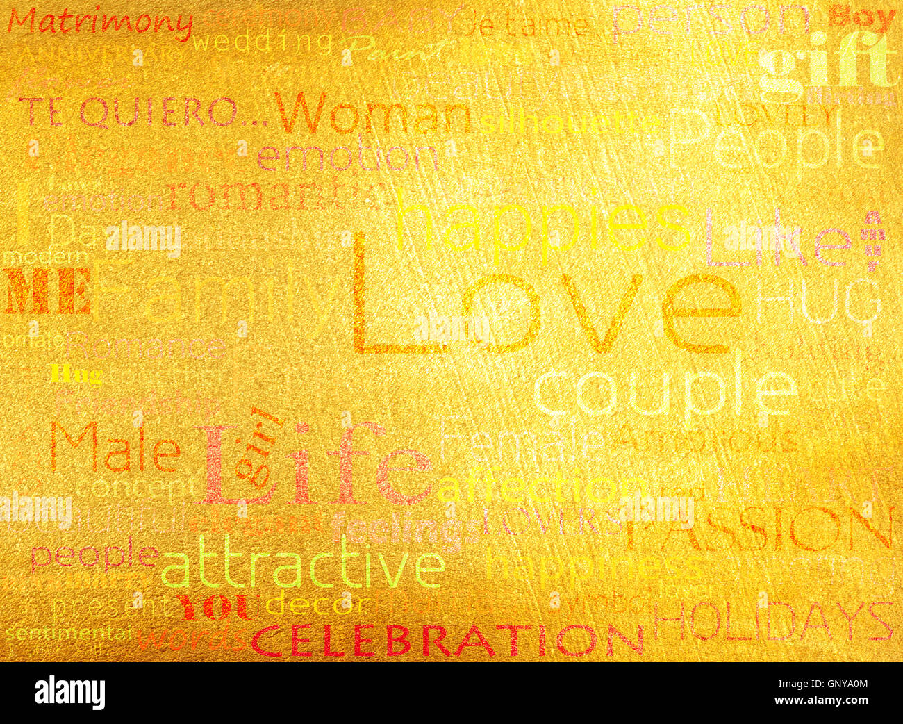 Seamless pattern made from words which relate with word love Stock ...