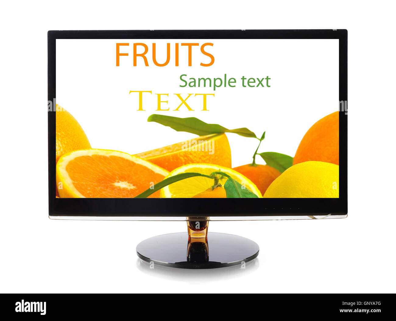 Fruits in monitor Stock Photo - Alamy