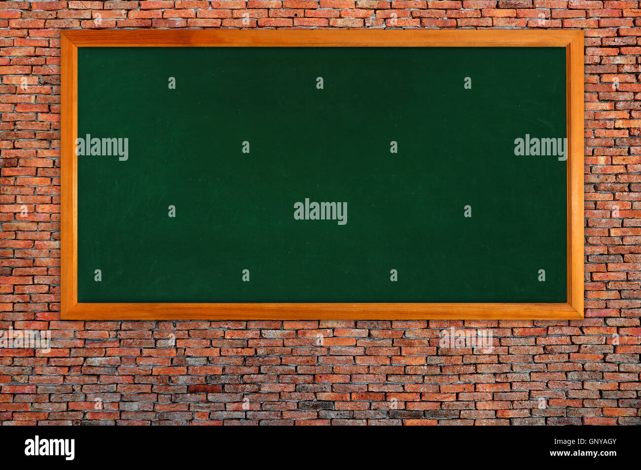 blackboard on brick wall Stock Photo - Alamy