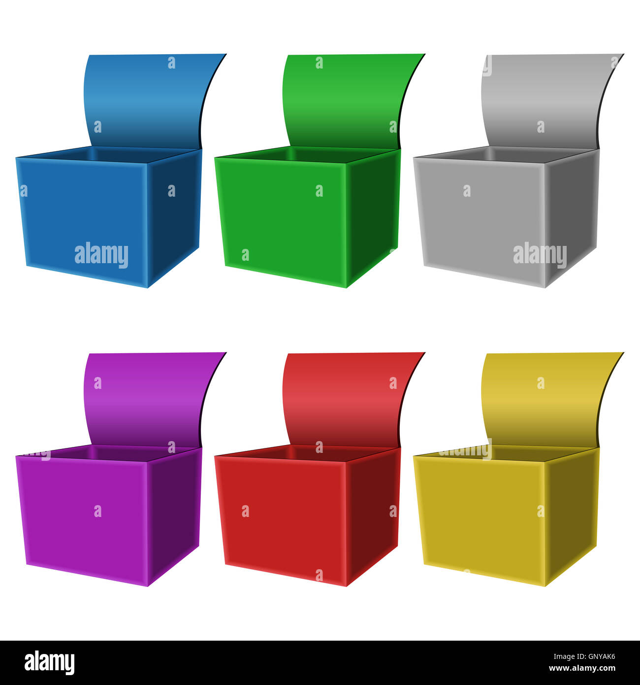 Open boxes hi-res stock photography and images - Alamy