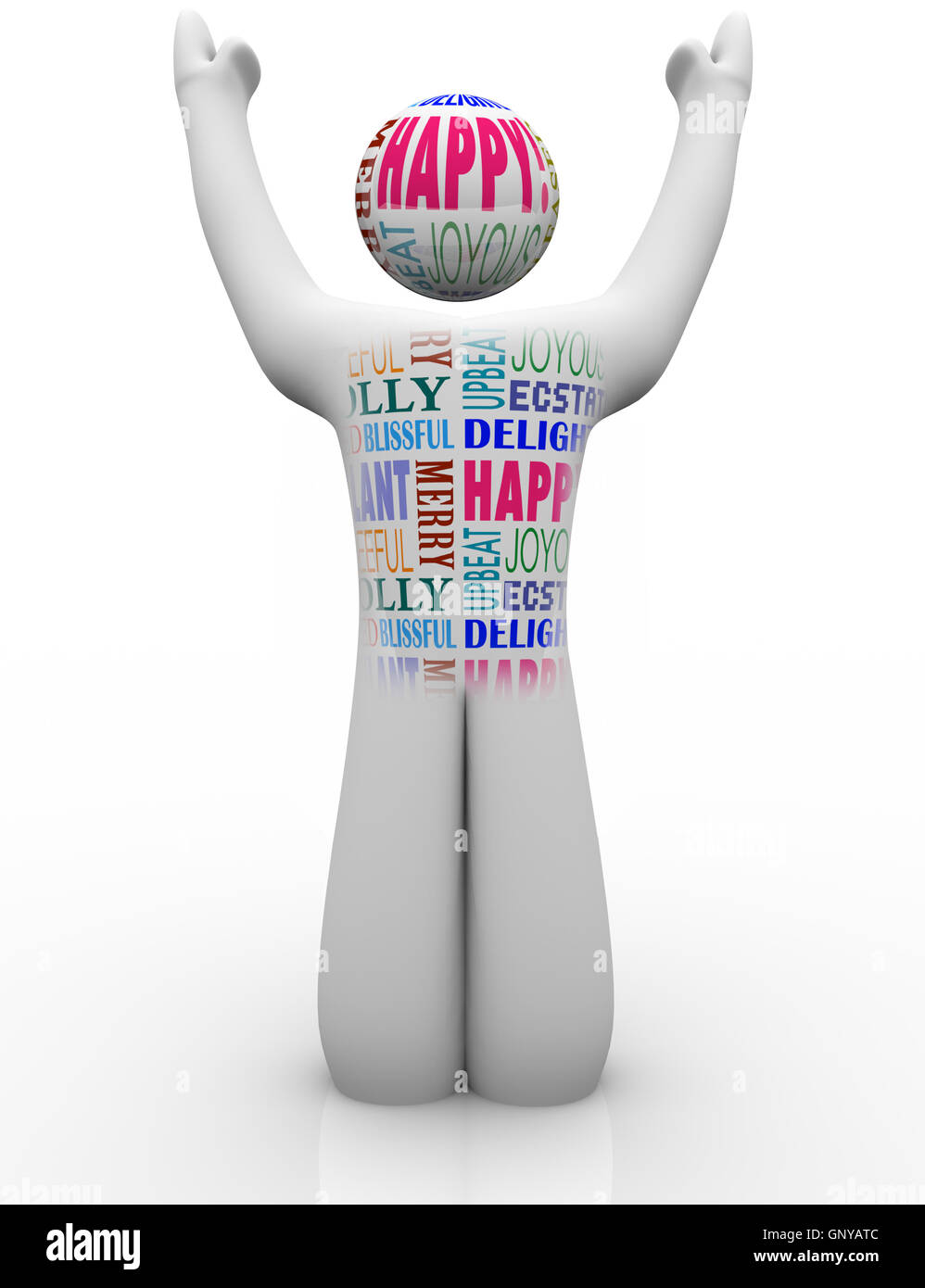 Happy person illustration hi-res stock photography and images - Alamy