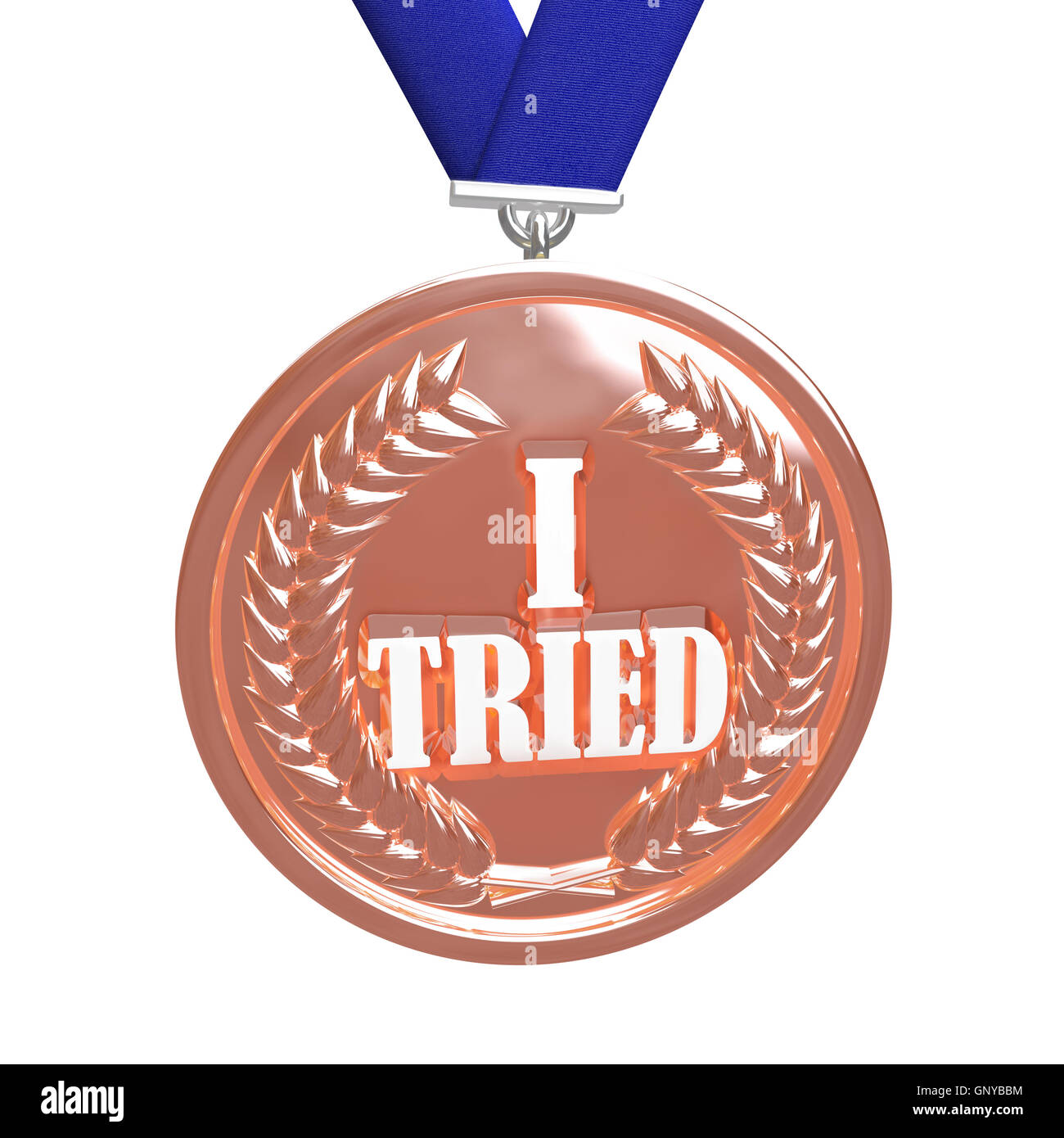 I Tried Bronze Medal for Failure Losing Participant Stock Photo - Alamy