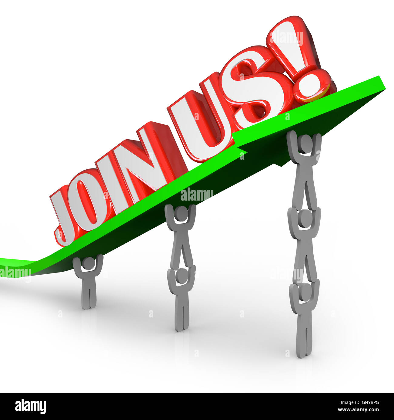 3d man holding join us hi-res stock photography and images - Alamy