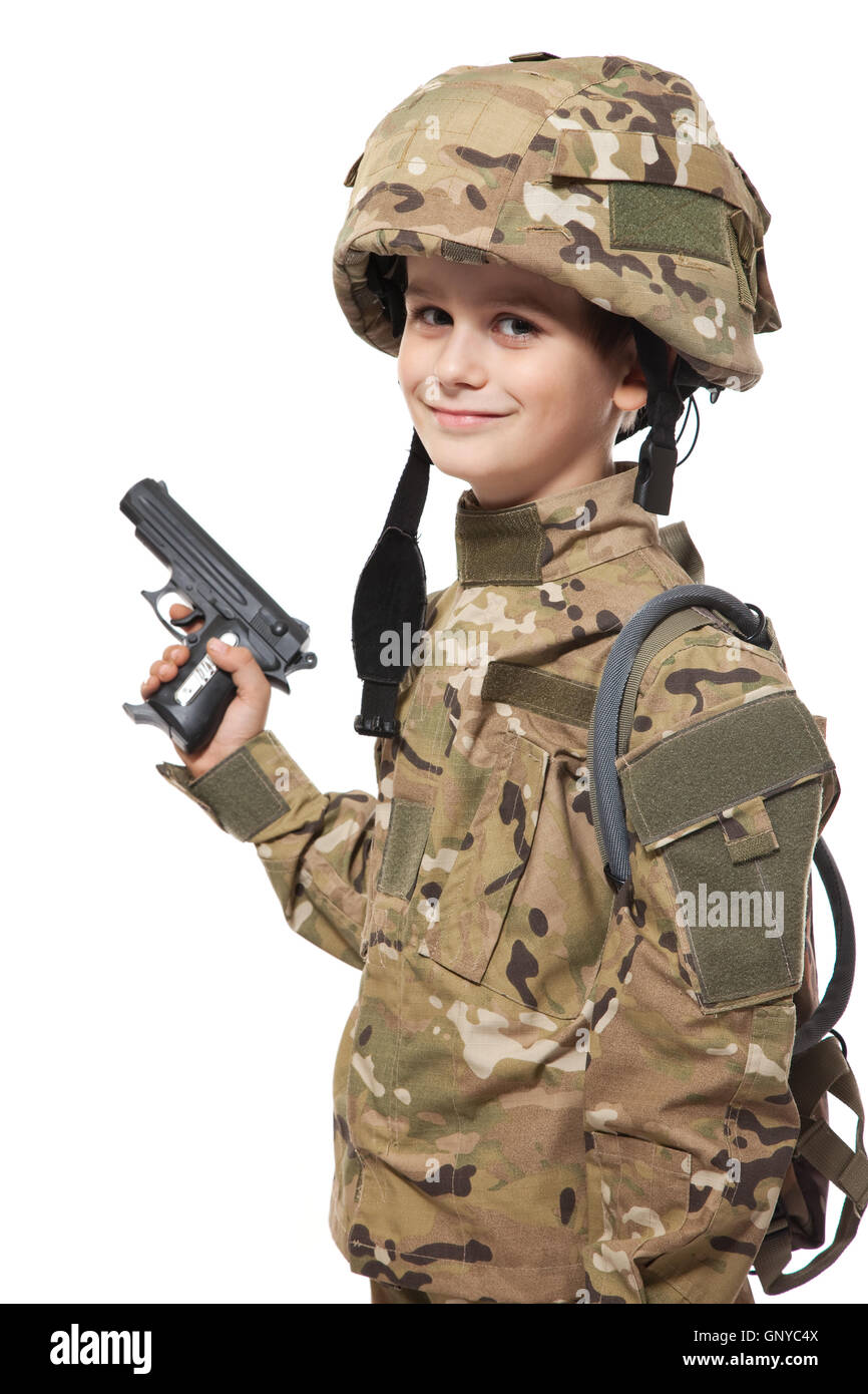 Boy soldier gun hi-res stock photography and images - Alamy