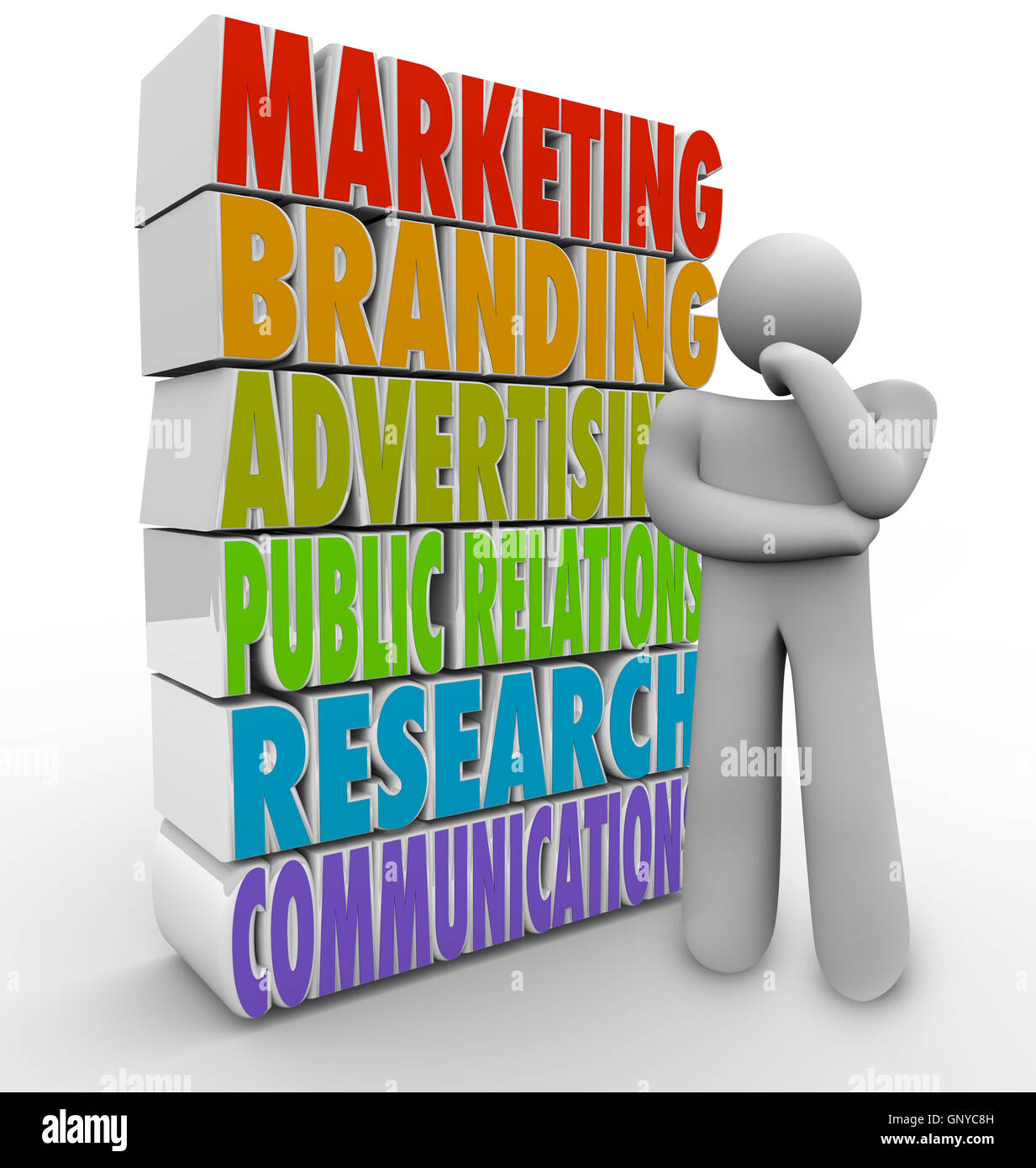 Marketing Plan Thinking Strategy Advertising Communications Stock Photo ...