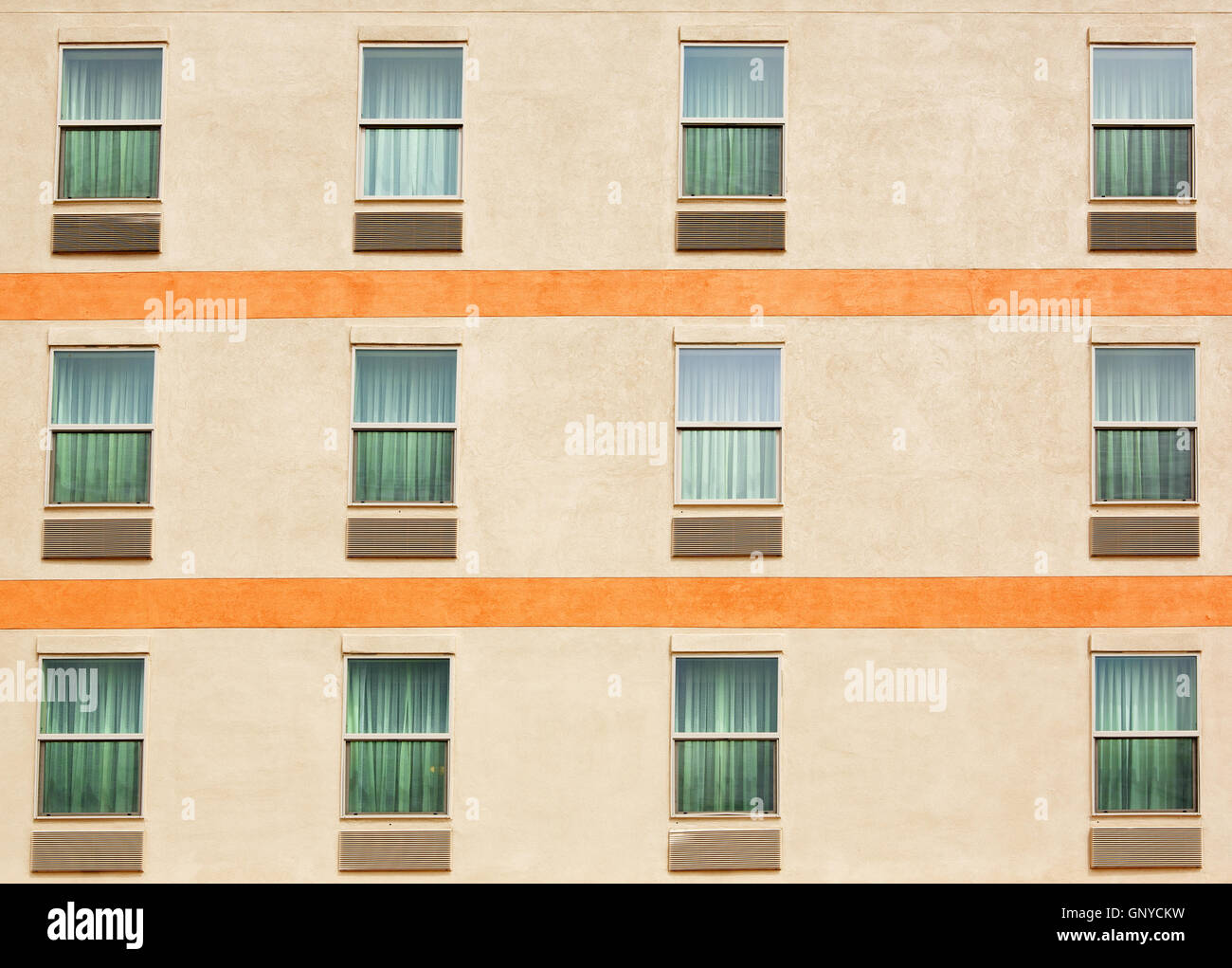 Three rows of windows Stock Photo - Alamy