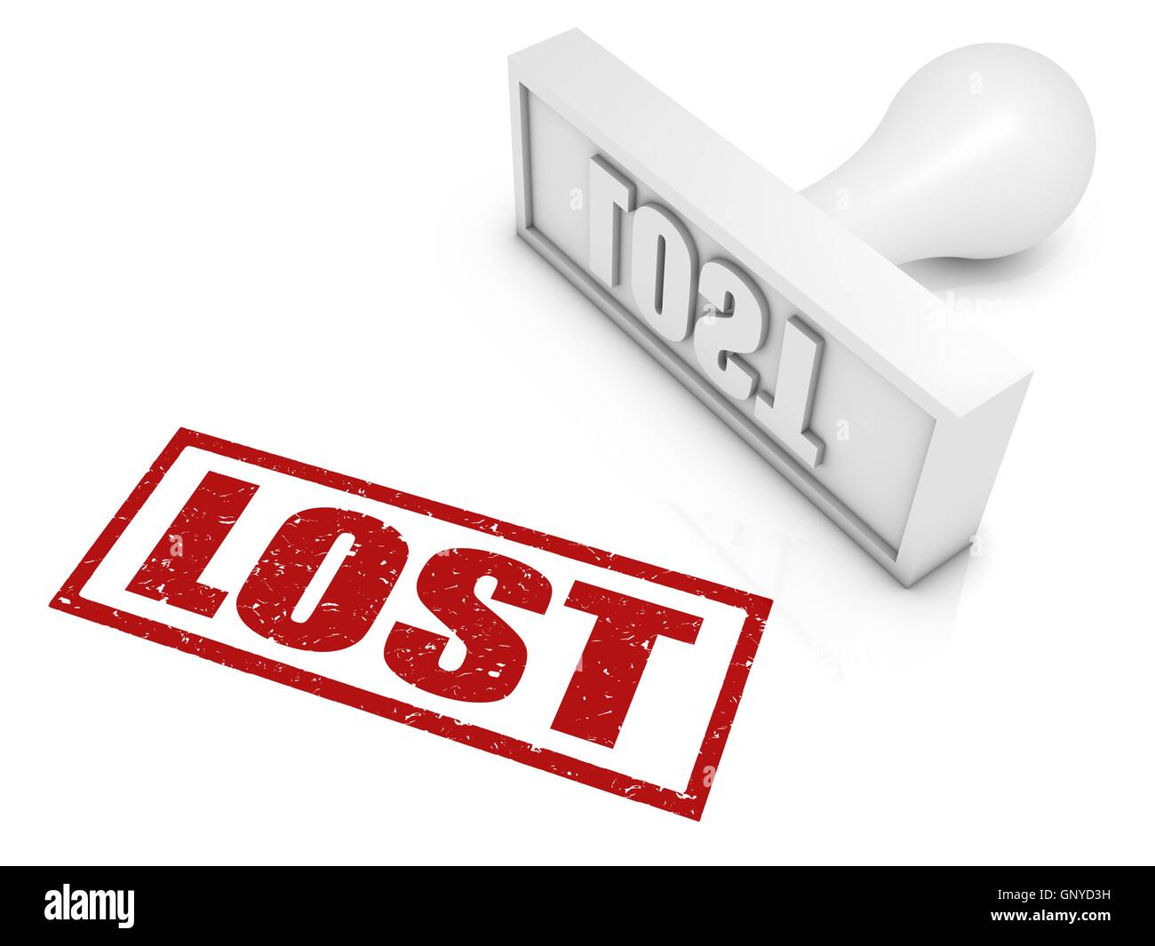 Lost Rubber Stamp Stock Photo - Alamy