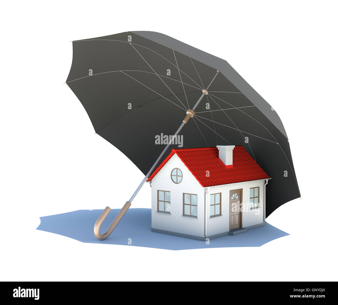 Umbrella covering the house Stock Photo - Alamy