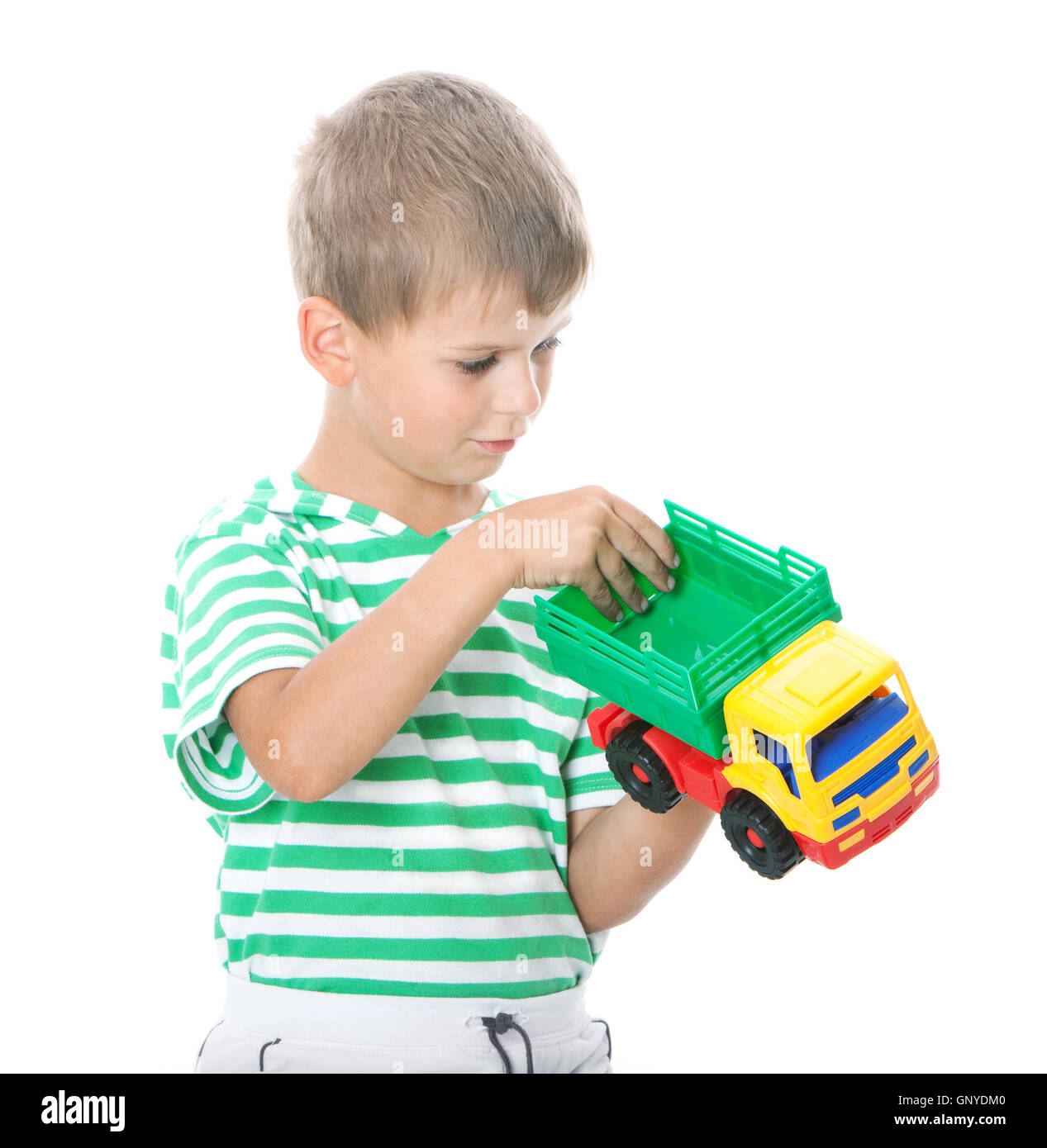 Boy with a toy Stock Photo - Alamy