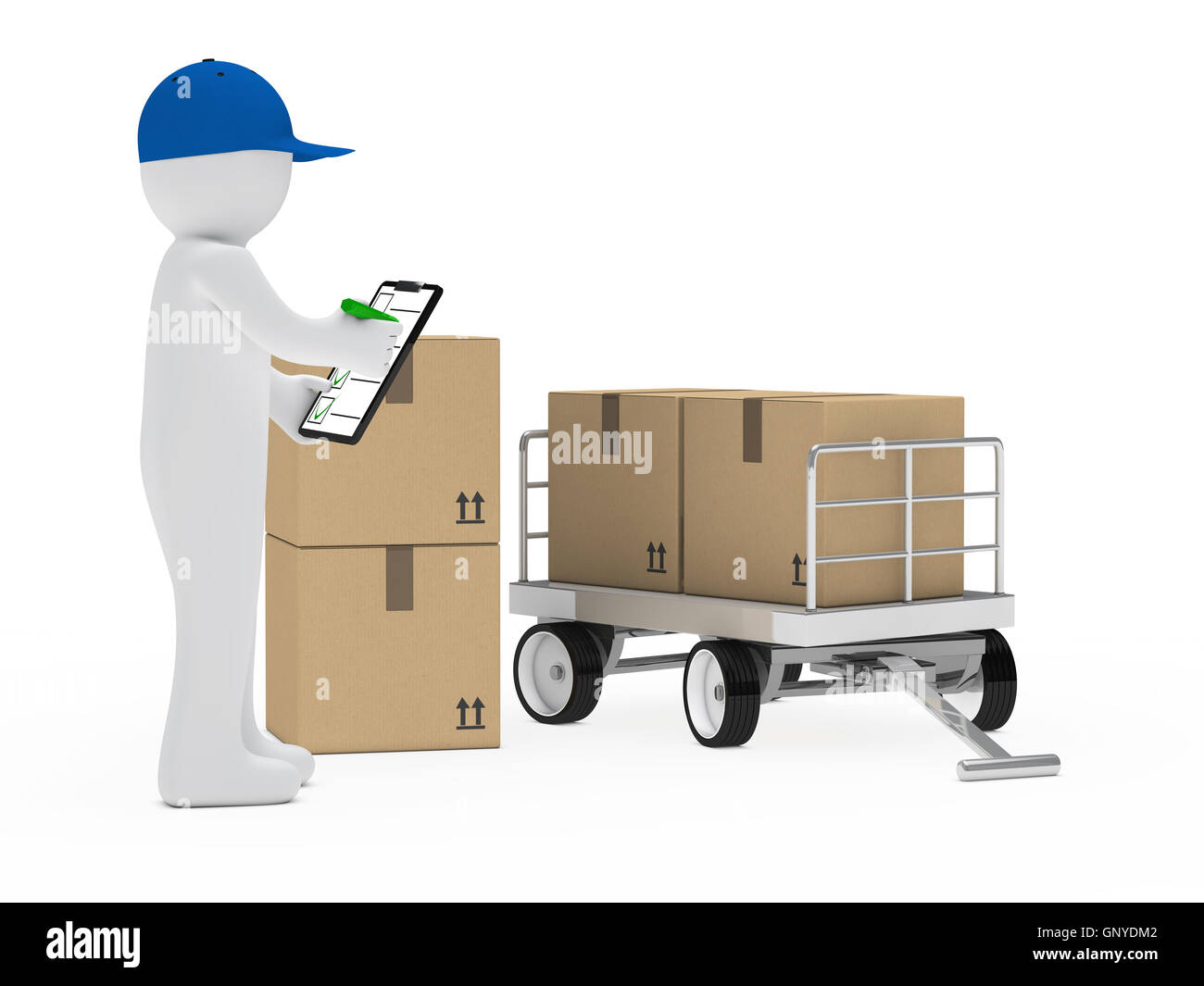 Courier trolley hi-res stock photography and images - Alamy