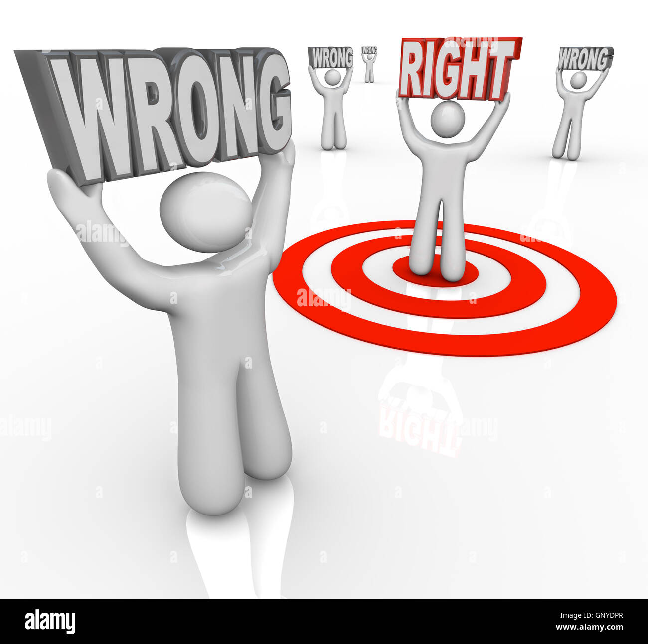 Right vs Wrong Person Choose Best in Crowd of People Stock Photo - Alamy