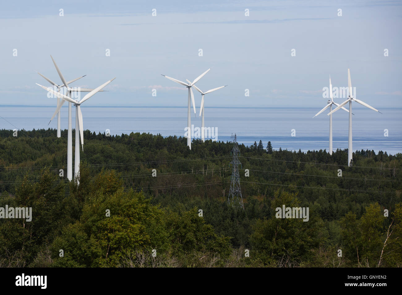 Wind turbines in Cap-Chat, Que., on Aug. 28, 2016 Stock Photo - Alamy