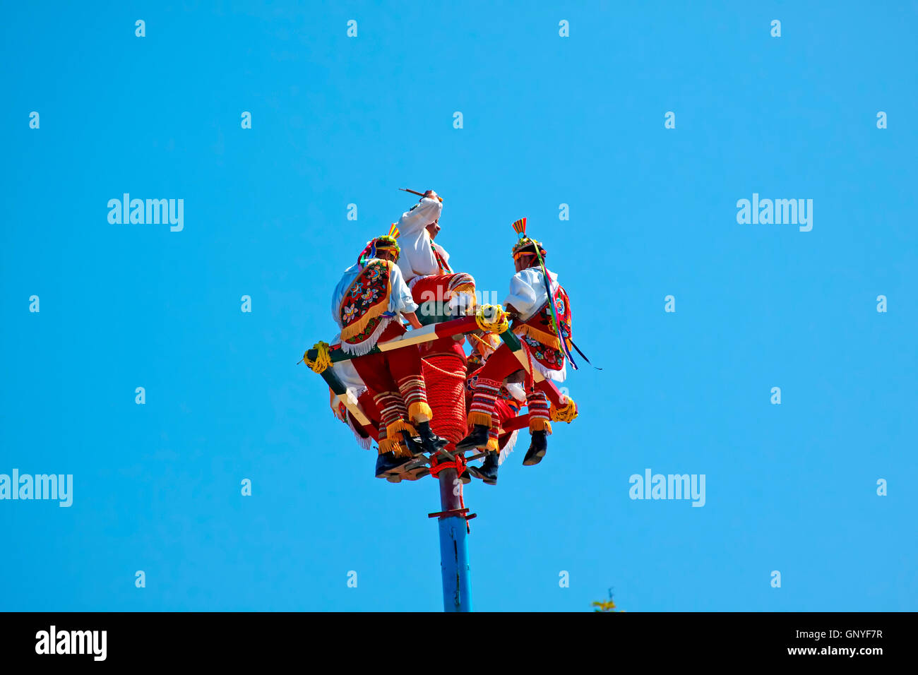 TULUM, MEXICO - NOVEMBER 2, 2010: Maya Indian street performers a.k.a ...