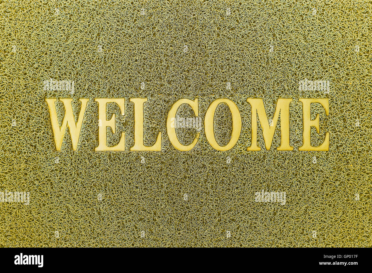 Welcome Yellow Door Mat. Welcome Carpet Background. Welcome Yellow Sign ...