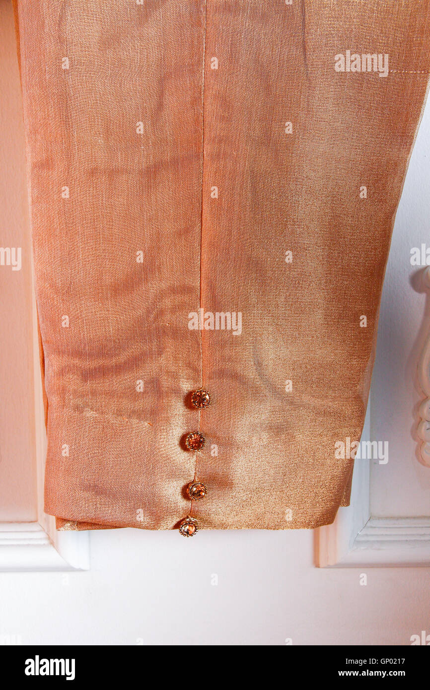 Indian pants texture and gems Stock Photo - Alamy