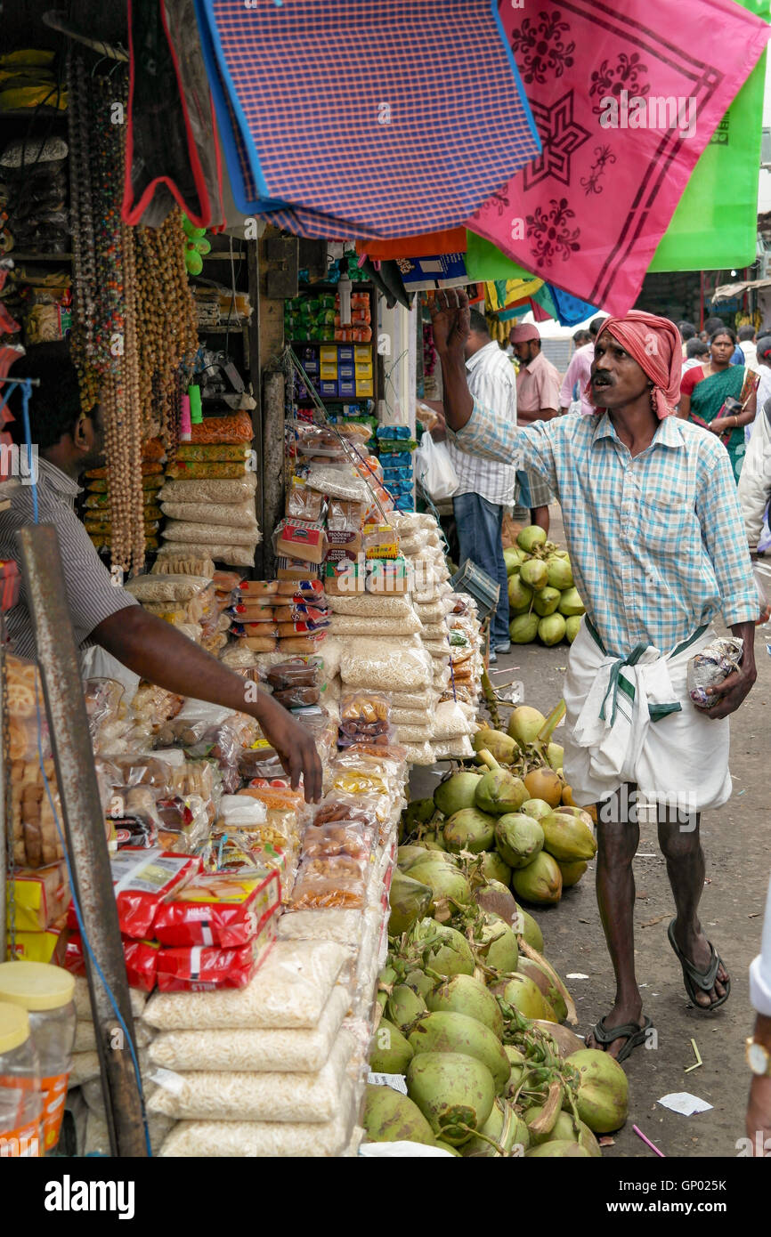 Indian food market in Bangalore, Karnataka - India Stock Photo - Alamy
