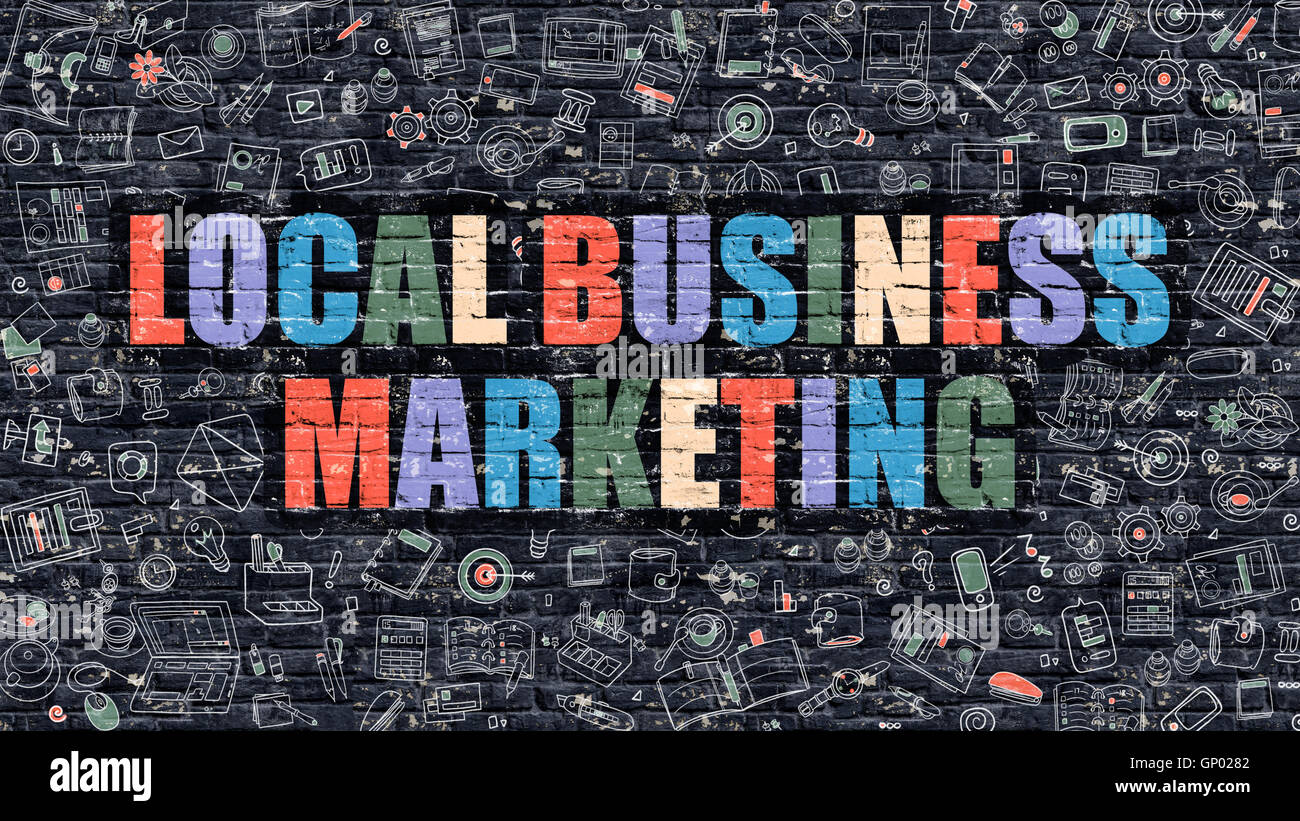Local Business Marketing Concept. Local Business Marketing Drawn on ...