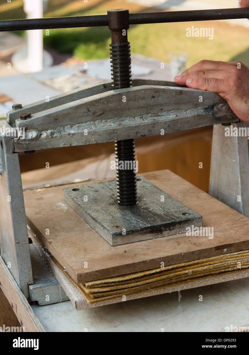 Wooden Manual Printing Press Stock Photo - Alamy