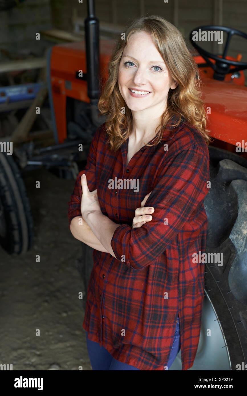 Female farmer tractor hi-res stock photography and images - Alamy