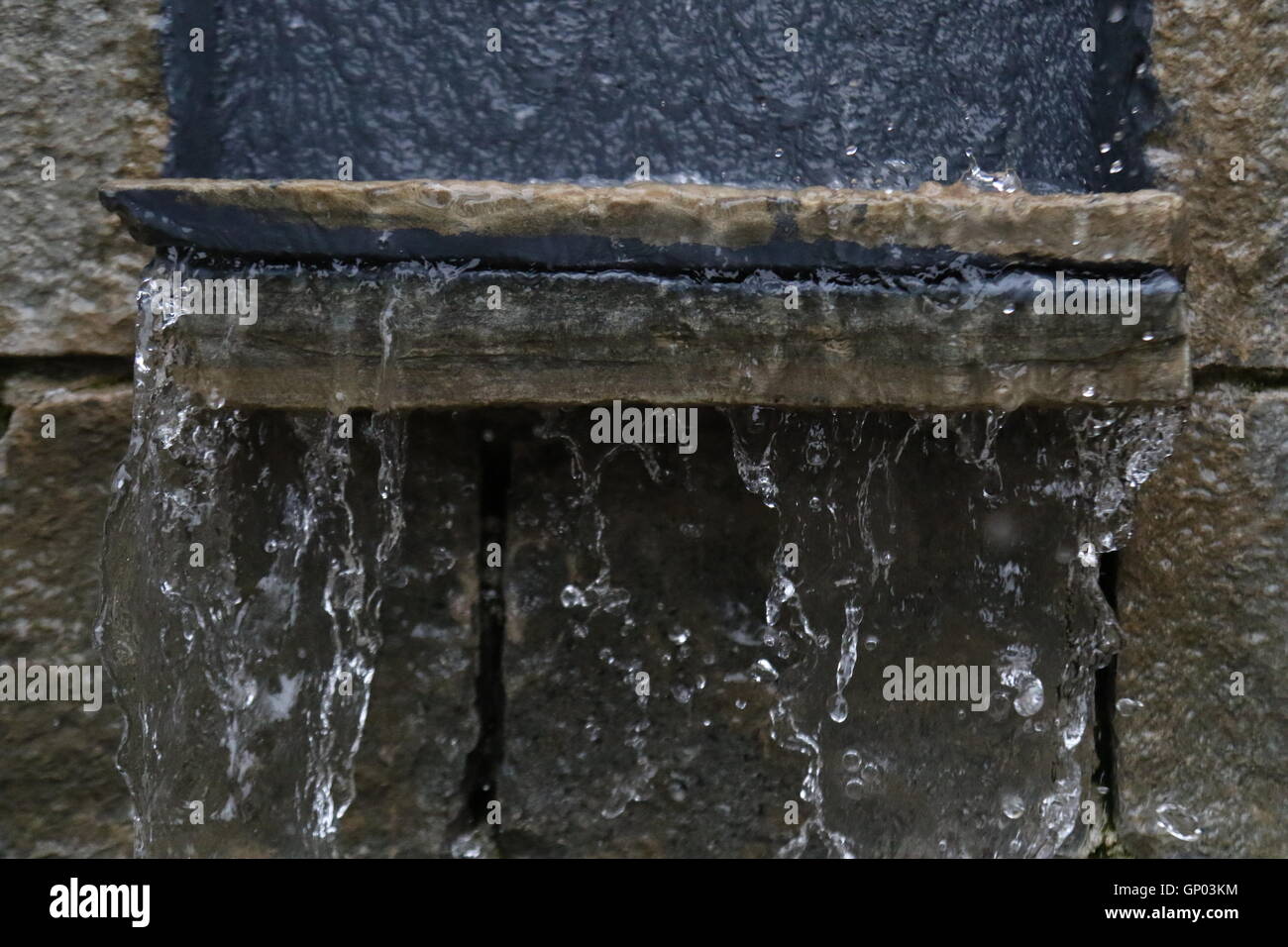 Water running down a wall at Kingston Vineyards, Casablanca Valley ...