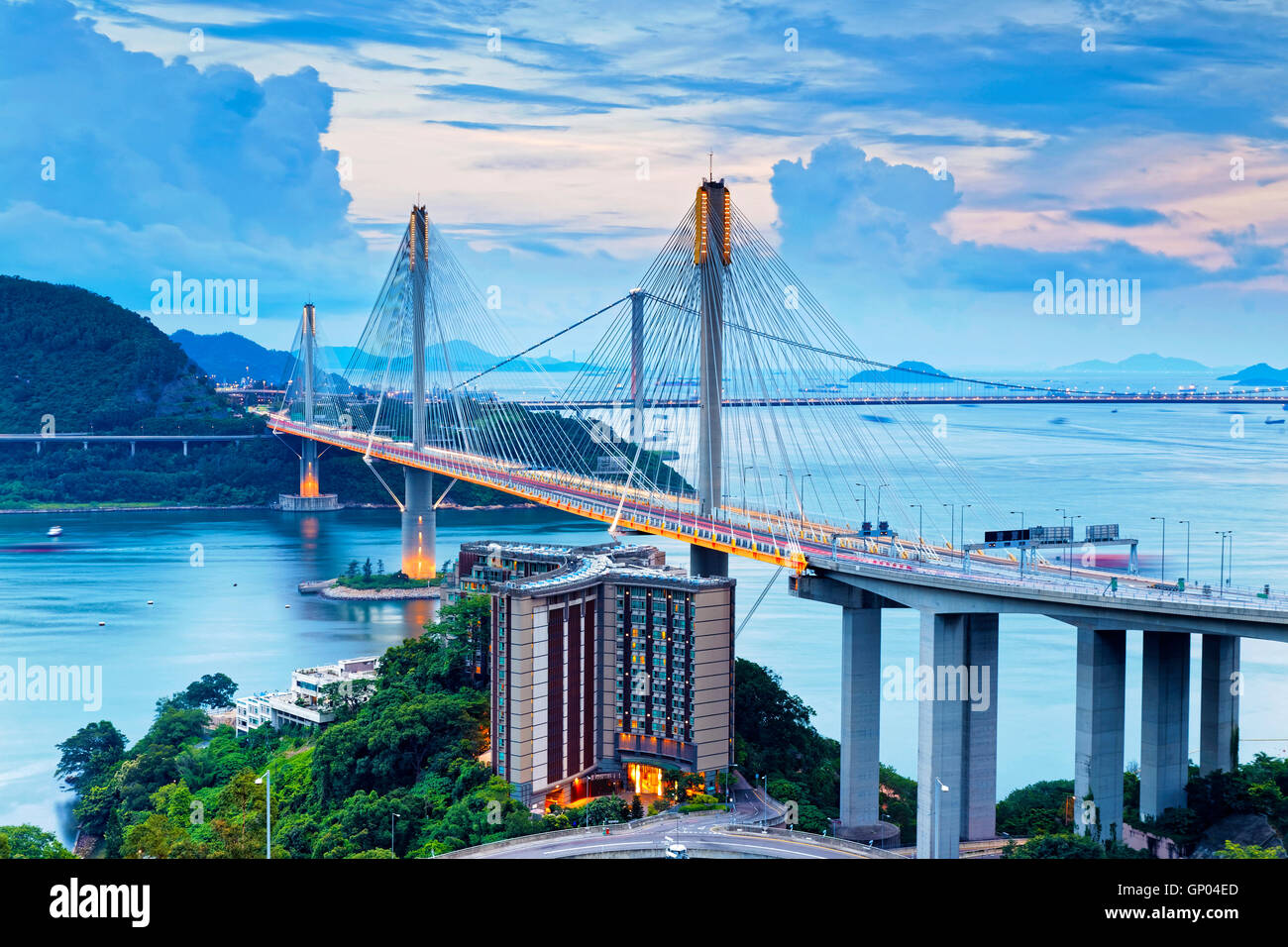 Ting kau bridge cable hi-res stock photography and images - Alamy