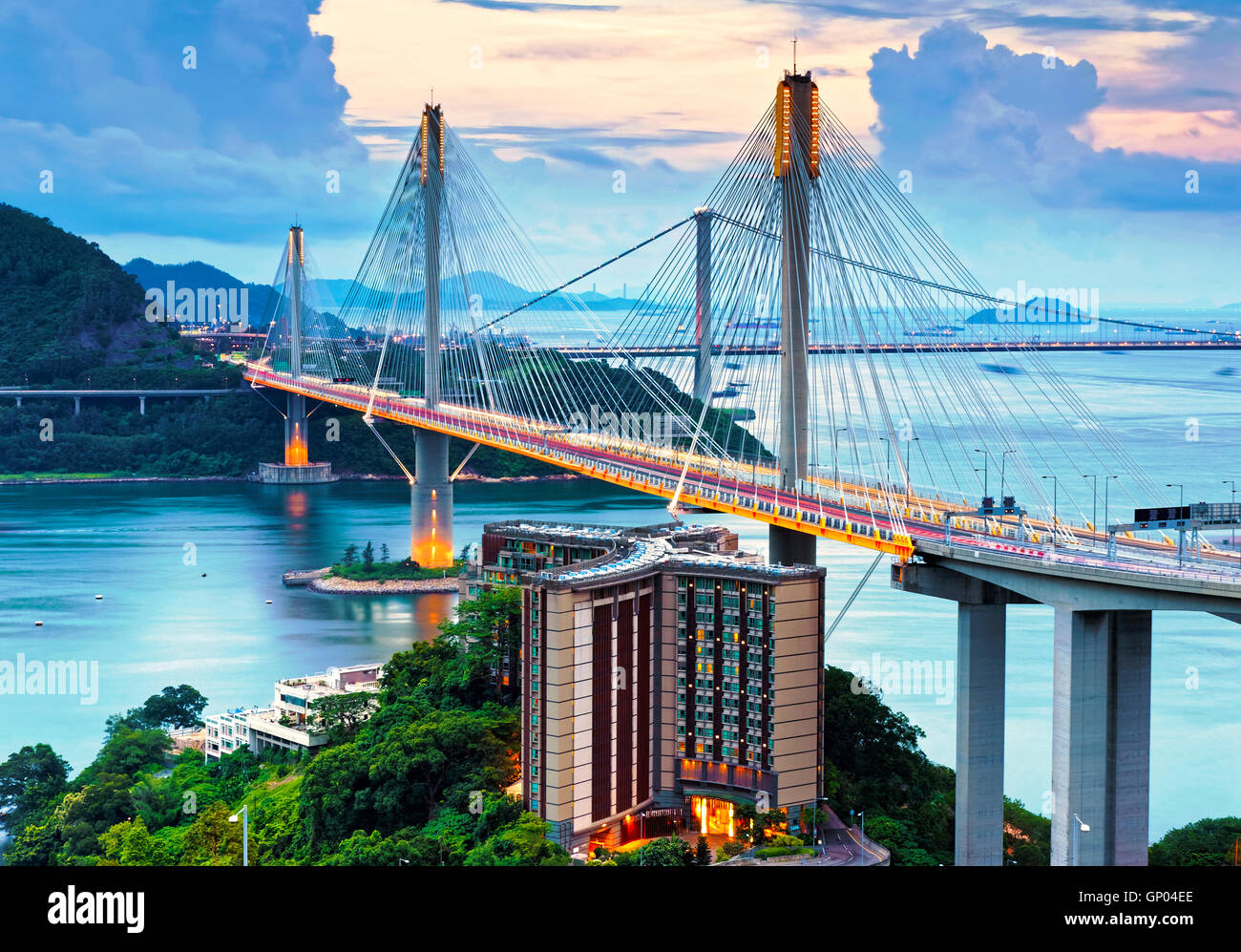 Ting kau bridge cable hi-res stock photography and images - Alamy