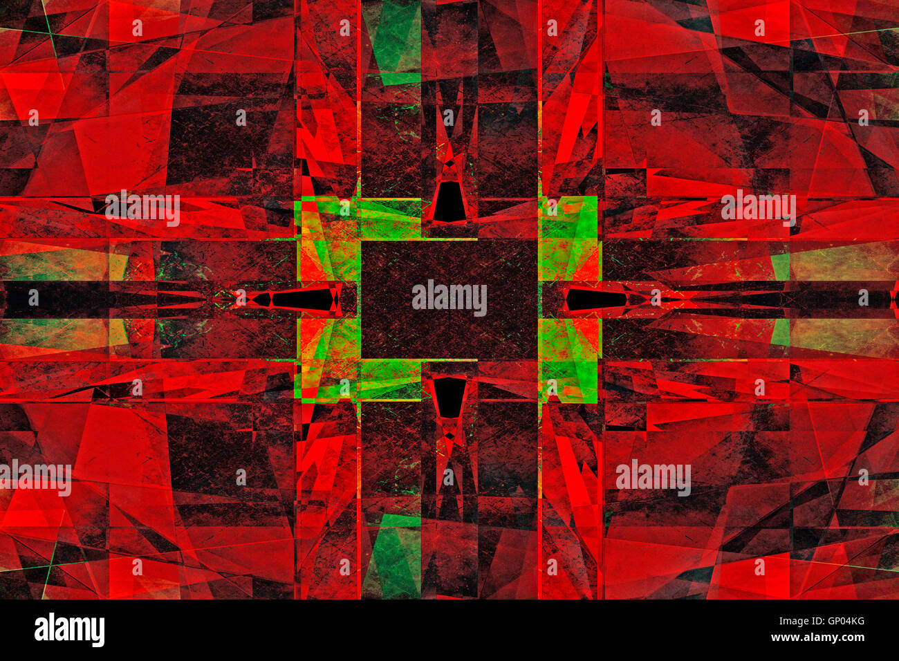 Red and green abstract geometric background Stock Photo - Alamy