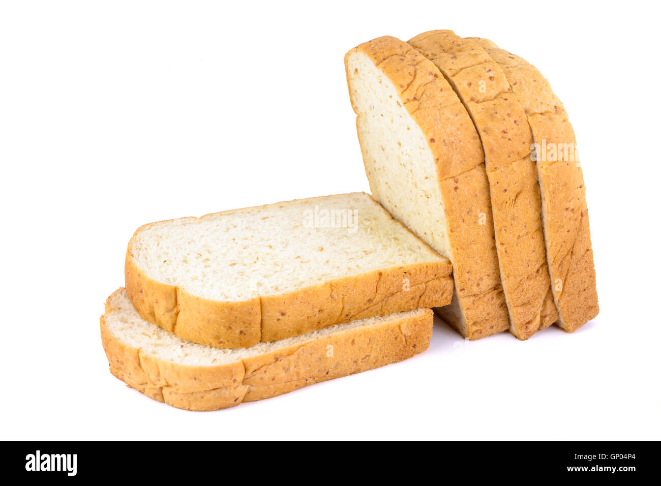 slices of bread isolated on white background Stock Photo - Alamy