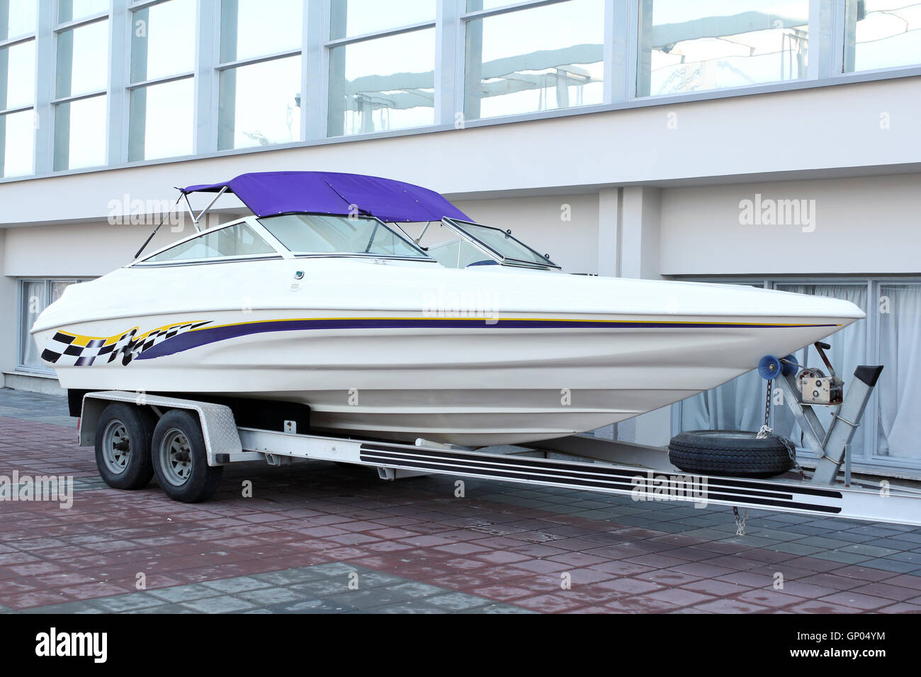 fast boat ready for transport Stock Photo - Alamy
