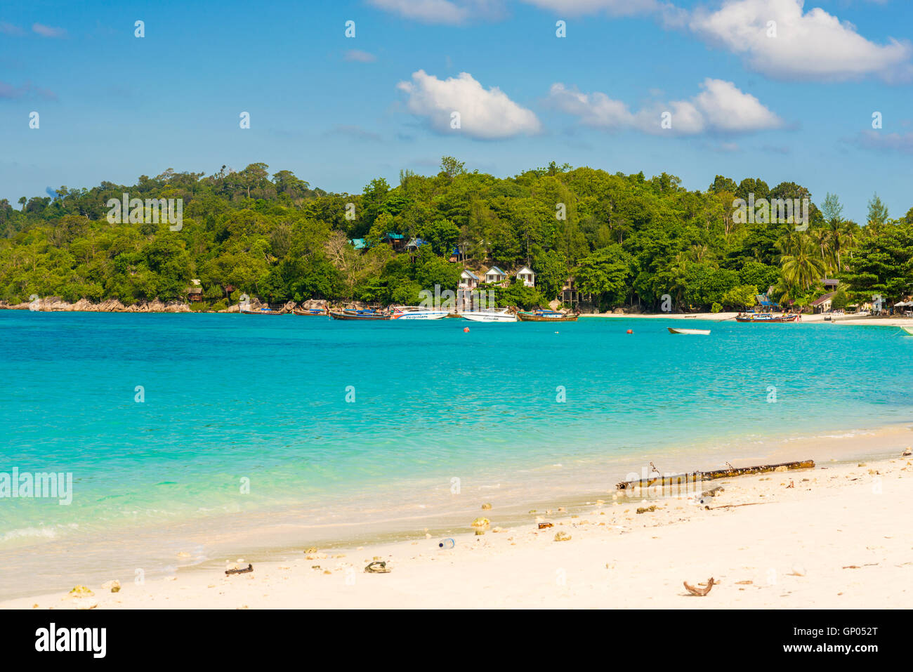 Blue sky with beach and tropical sea, Lipe Islands, Thailand Stock ...