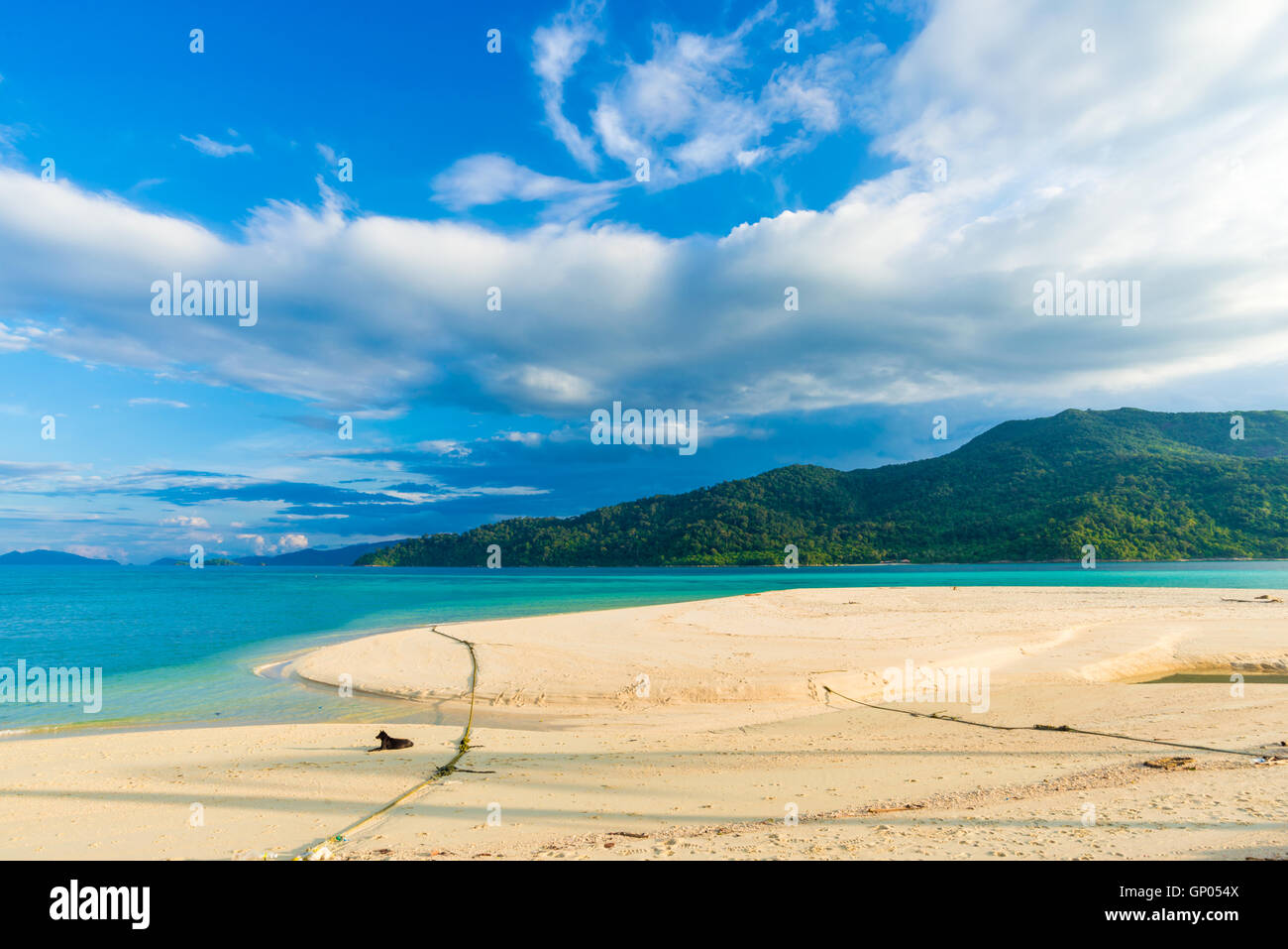 Blue sky with beach and tropical sea, Lipe Islands, Thailand Stock ...