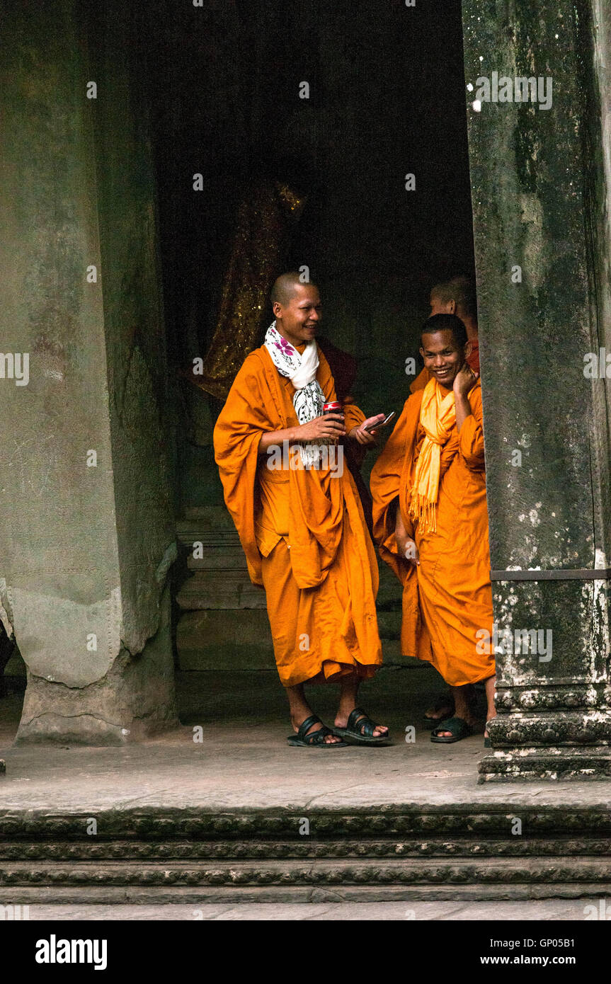 Monks at the Temple Stock Photo - Alamy