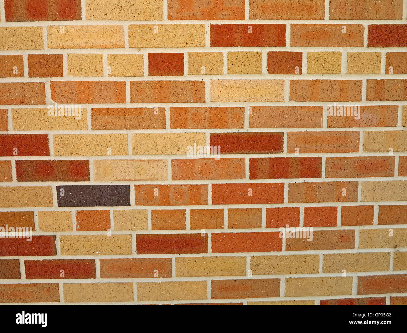 A brick wall with different color bricks Stock Photo - Alamy