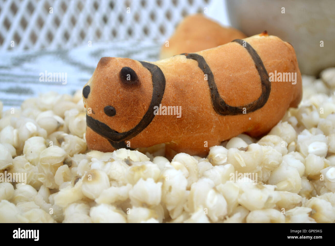 Horse bread over white corn Stock Photo - Alamy