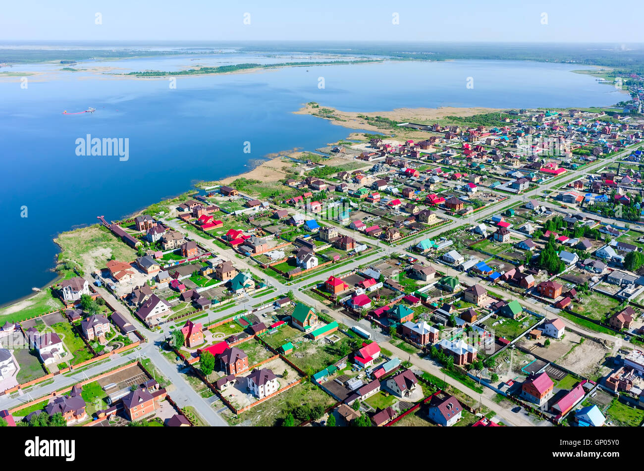 Small village near forest aerial hi-res stock photography and images ...