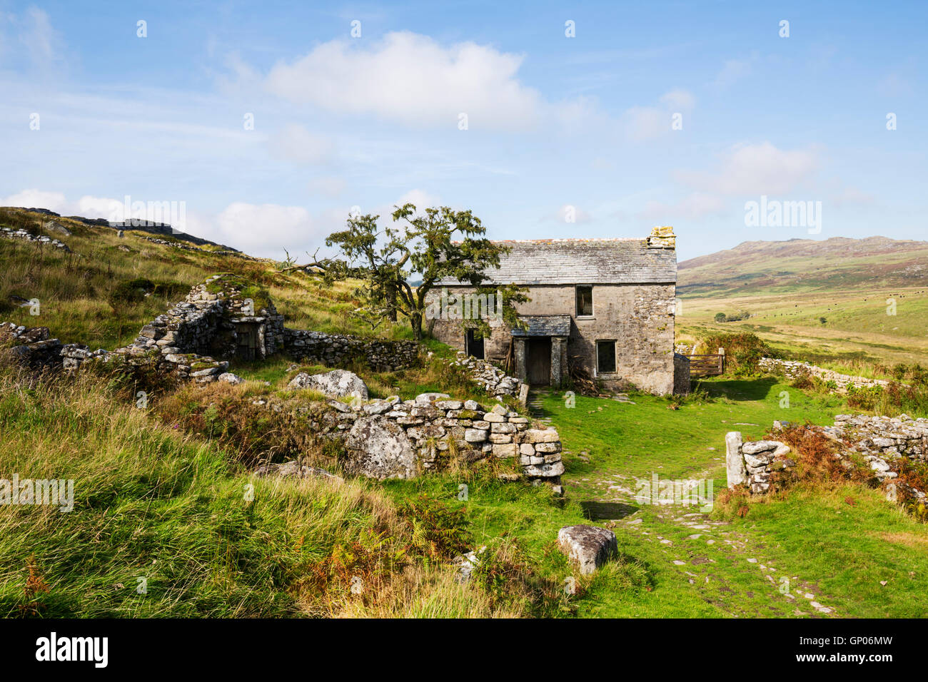 Garrow Farm deserted farmhouse on Bodmin Moor Stock Photo - Alamy