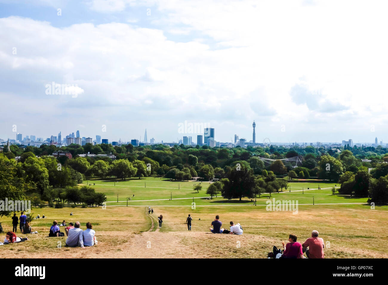 View from Primrose Hill London Stock Photo - Alamy