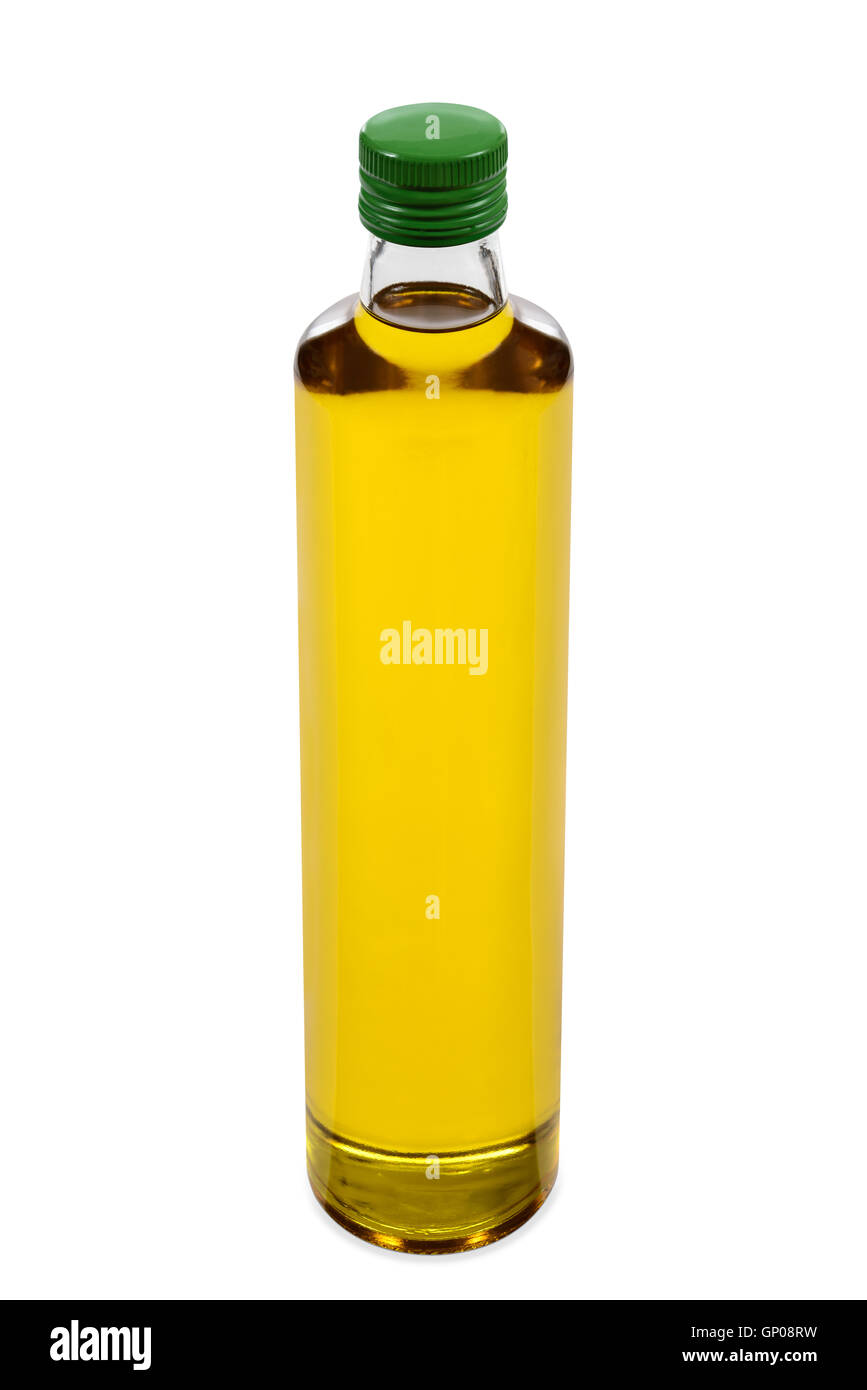 Cooking oil in glass bottle Stock Photo - Alamy