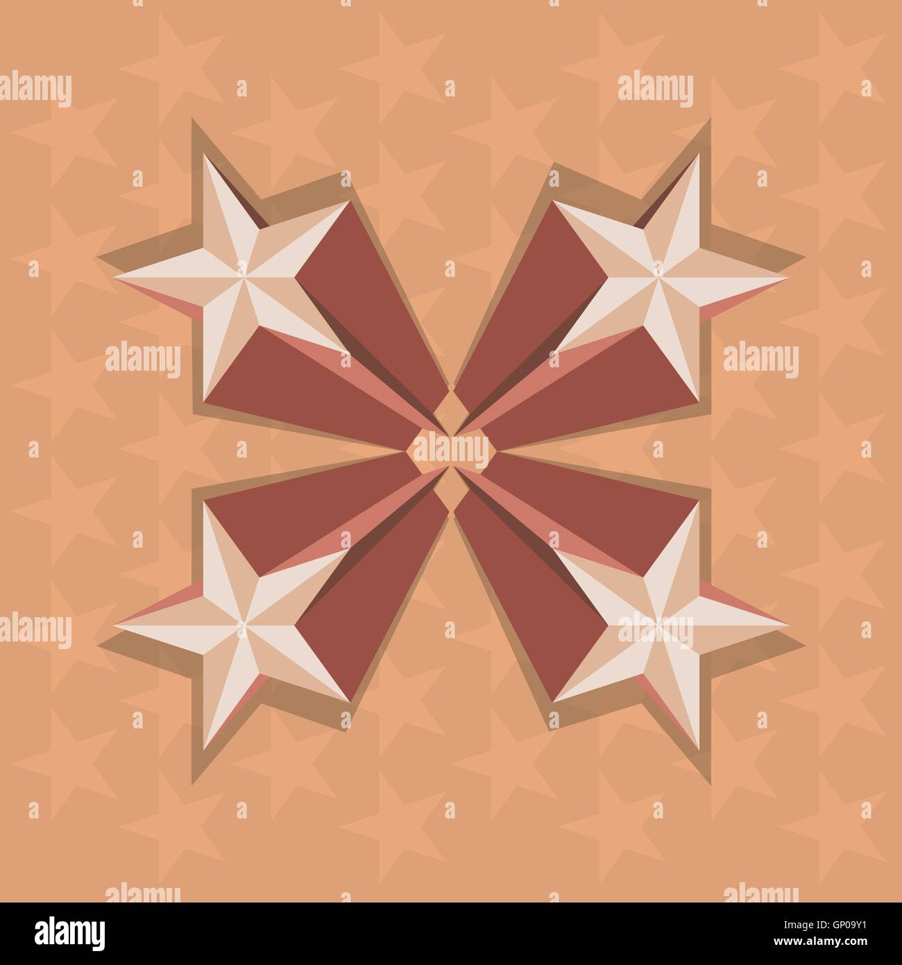 four stars in perspective abstract vector background Stock Vector Image ...