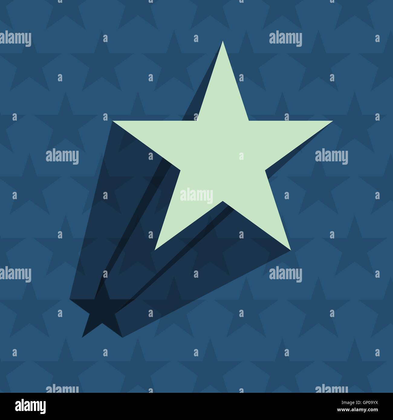 bright star in perspective fly out of many dark stars abstract vector ...