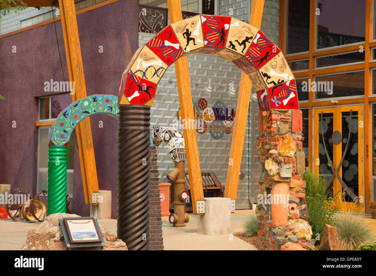 Exploration Arches, Great Northern Town Center, Helena, Montana Stock ...