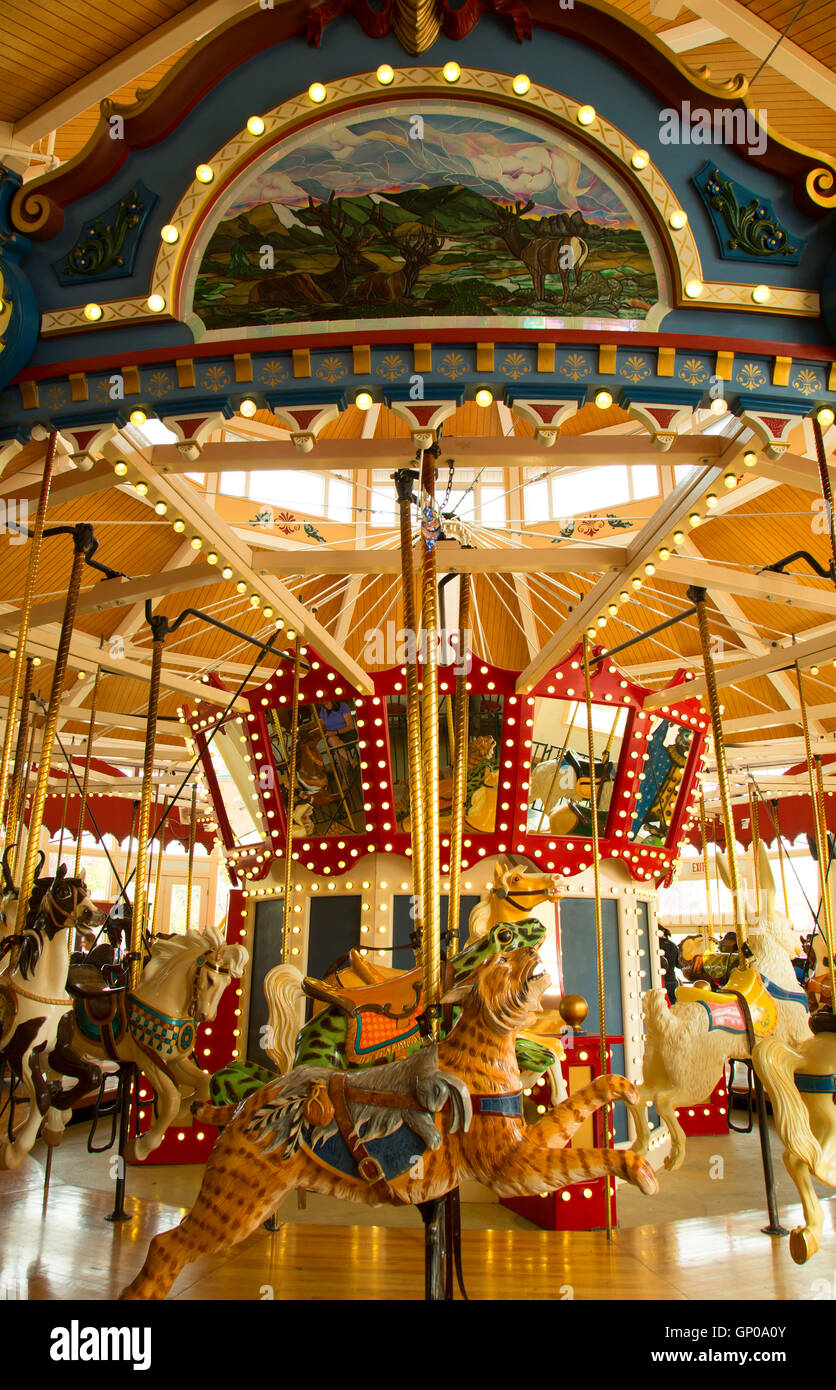 Carousel, Great Northern Town Center, Helena, Montana Stock Photo - Alamy
